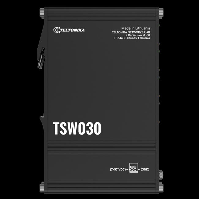 Teltonika TSW030 8-PORT ETHERNET SWITCH, 2-PIN Power Input, 10/100 Mbps ...