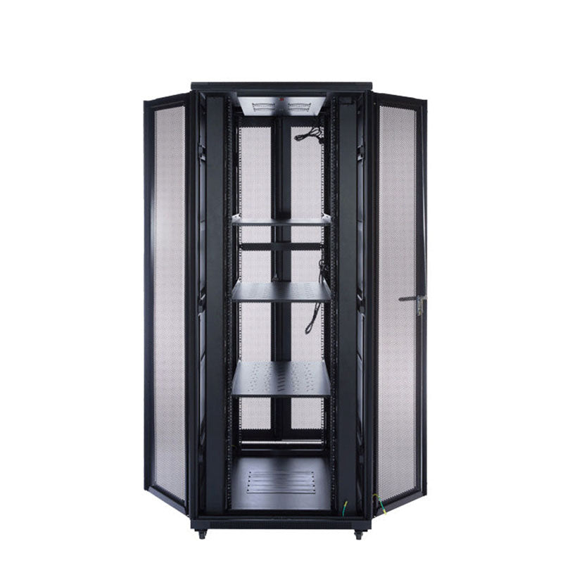 4Cabling 45RU 800mm Wide x 800mm Deep Server Rack with Bi-Fold Mesh ...